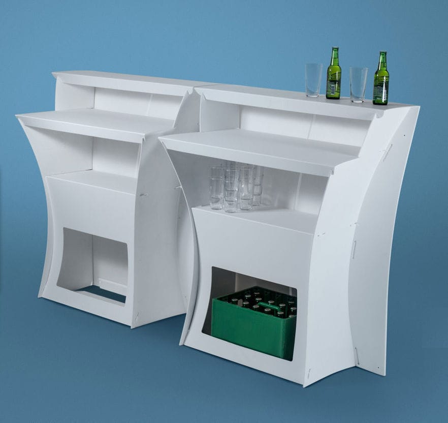 Mostrador de bar - ARC - Flux - de polipropileno / recto / con luz