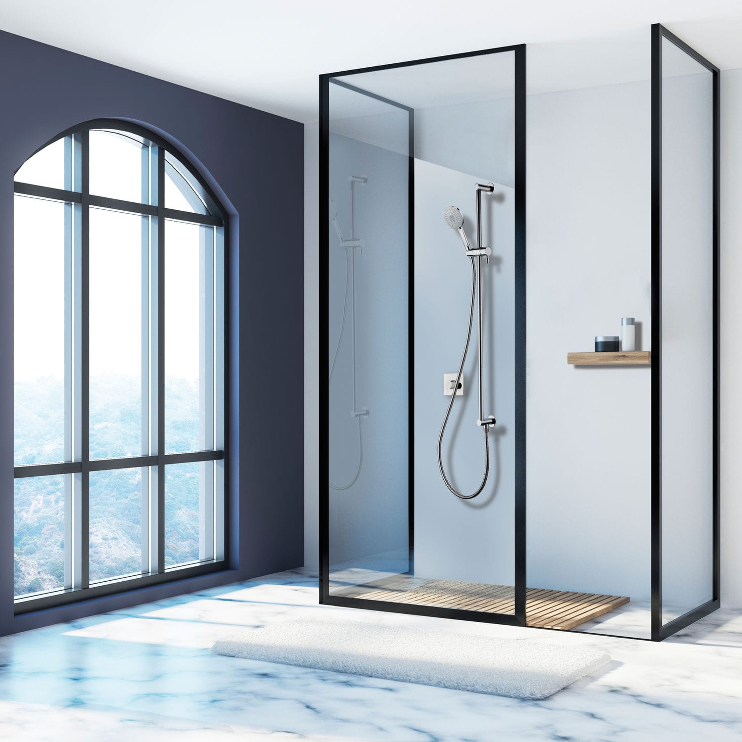 Set de ducha de pared - D38017 - BOSSINI - contemporáneo / con ...