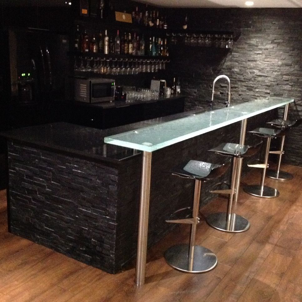 Mostrador de bar - ThinkGlass - de vidrio / recto
