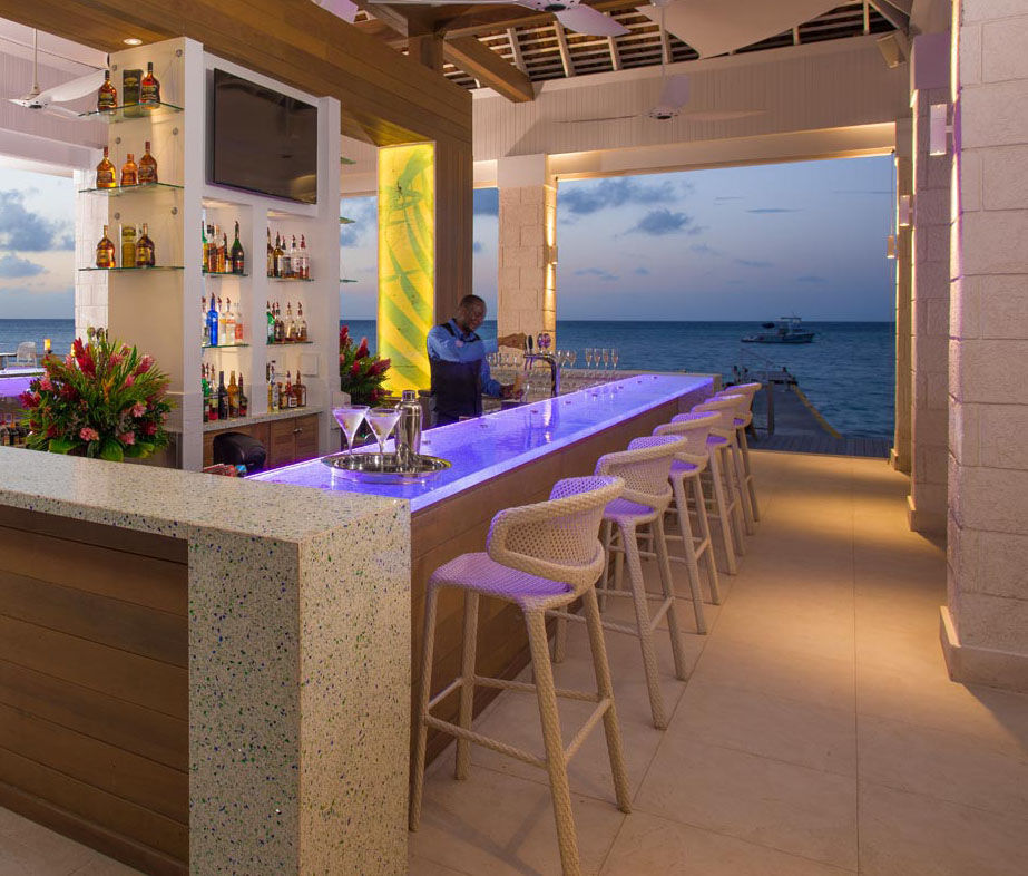 Mostrador de bar - ThinkGlass - de vidrio / laminado / recto