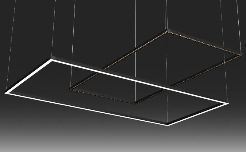 Luminaria rectangular - daytona S1200×2800 - Andcosta - suspendida ...