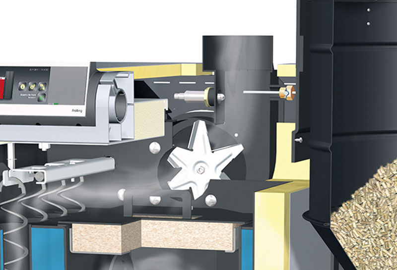 Caldera de pellets - PE1 - FROLING - residencial / con calentador de agua