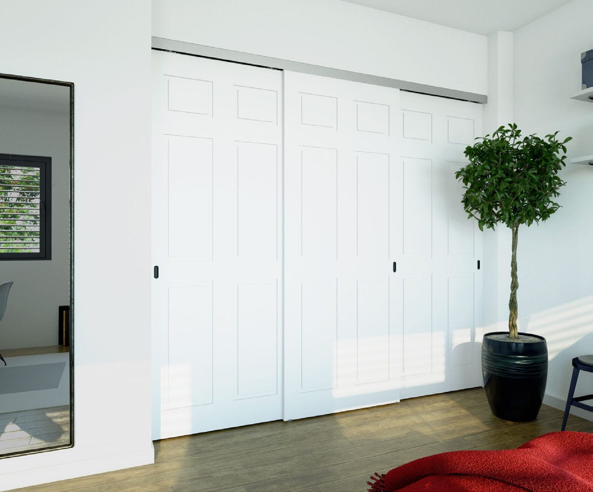 Sistema corredero de aluminio - SAF-TWIN - MANTION SAS - para puerta de ...