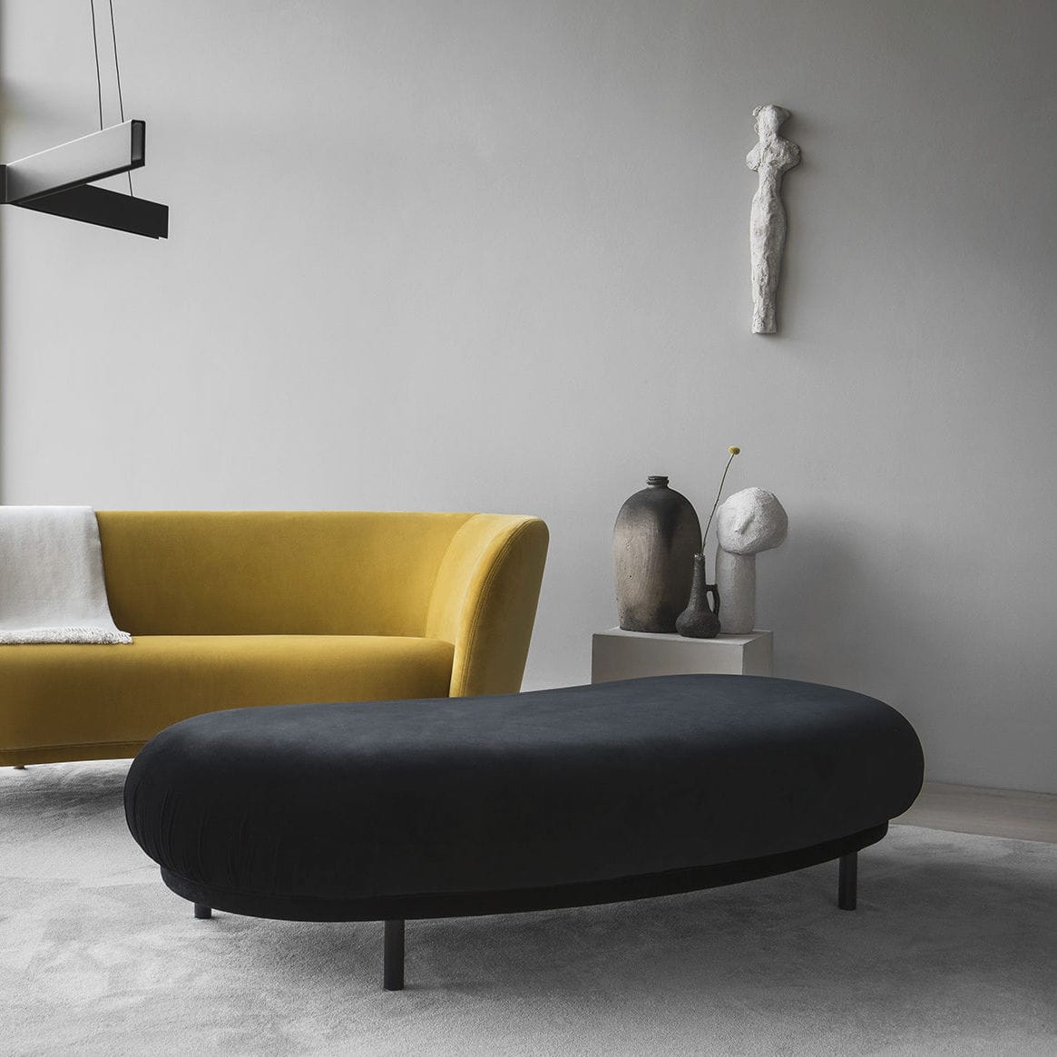 Banqueta contemporánea - DANDY - Massproductions - de tejido / para ...