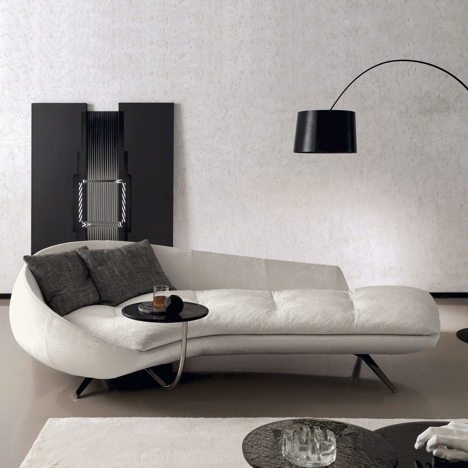 Diván contemporáneo - BOÈ - desiree divani - de tejido / de cuero / de ...