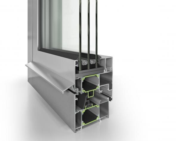 Perfil de ventana de metal - EW70 - ETEM - reciclable / de gran altura