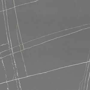 Placa de piedra de cuarzo - 8064 Nero di Ormea - OKITE - para cocina / pulida / negra