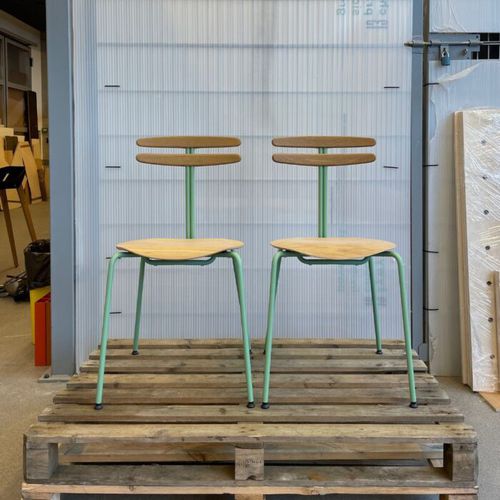 Silla contemporánea - TROJKA - Tabanda - de interior / de roble / de ...