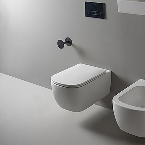 WC suspendido - PY118S - FLAMINIA - de cerámica / para uso residencial ...