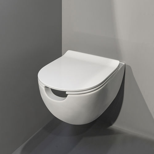 WC suspendido - AP115S - FLAMINIA - de cerámica / sin brida / para ...