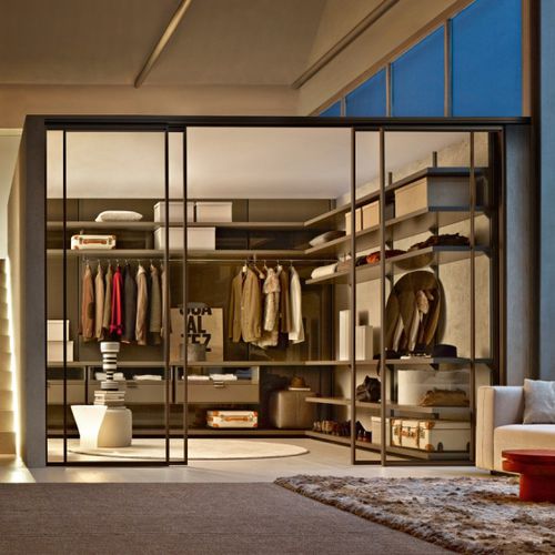 Puerta para vestidor de interior - DWELL - Molteni&C - de vidrio / de ...