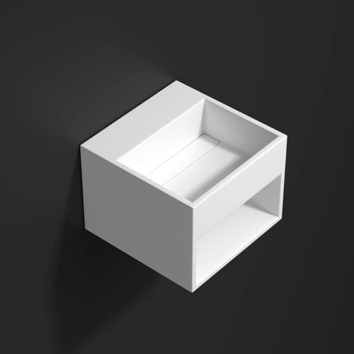 Lavamanos suspendido - 700300 - NEILUR - cuadrado / de mineral ...