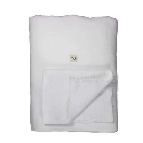 Funda par colcha de algodón - Muslin duvet - NU Furniture - de color liso