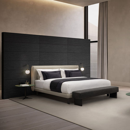 Cama de matrimonio - SERENE - Joquer - contemporánea / tapizada / con cabecero