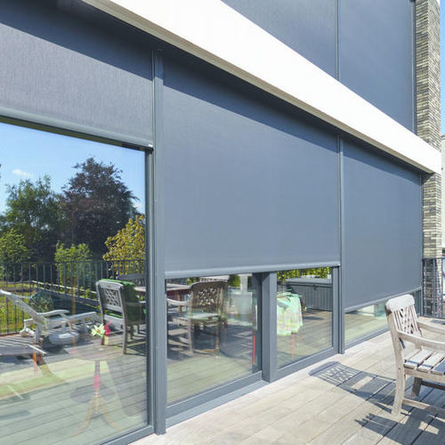 Estor enrollable - FIXSCREEN® 100 SLIM - RENSON - para veranda / para terraza / de tejido