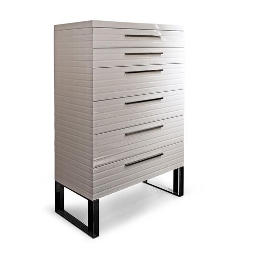 Cómoda alta - PERFECT TIME - Malerba - contemporánea / de madera / de metal