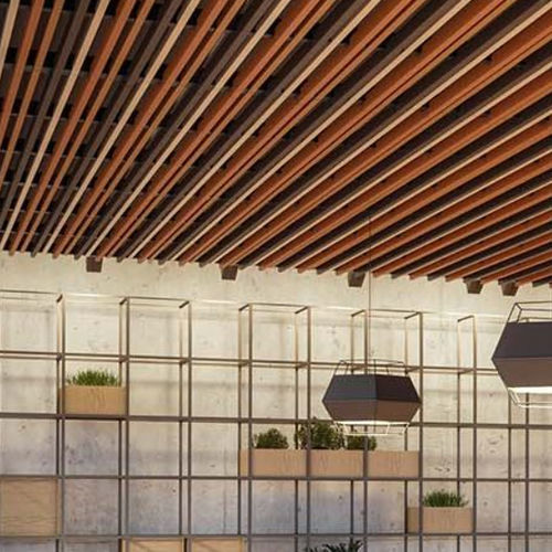 Falso techo de madera maciza - LINEA TOUCH - LAUDESCHER - tipo panel ...