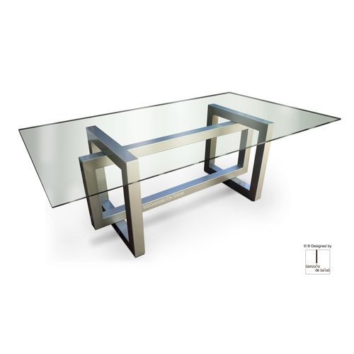 Mesa de comedor contemporánea - THASOS - GONZALO DE SALAS - de metal ...