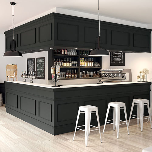 Mostrador de bar - TRINIDAD - frigomeccanica - de vidrio / de madera ...