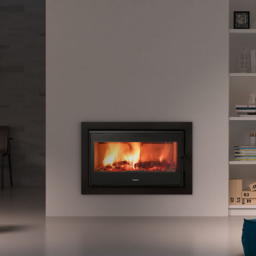 Chimenea insertable de leña - NATURE 100 - HERGÓM - de acero / de ...