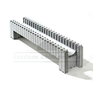 Dintel de hormigón - MLI 1,2/25 - izodom 2000 polska - de poliestireno ...