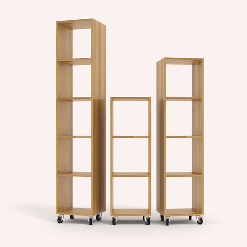 Estantería con ruedas - AGAMEMNON - COCO-MAT - contemporánea / de madera