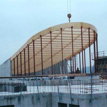 Estructura de tejado de madera de madera - PALAIS DE JUSTICE DE NIVELLES - Artbois SA - laminada ...